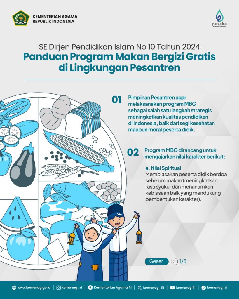 Kemenag Terbitkan Edaran Panduan Makan Bergizi Gratis di Lingkungan ... Kemenag Terbitkan Edaran Panduan Makan Bergizi Gratis di Lingkungan ...